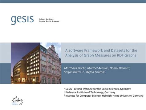 Eswc 2019 A Software Framework And Datasets For The Analysis Of