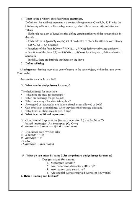 ppl 2 marks important questions what is the primary use of attribute