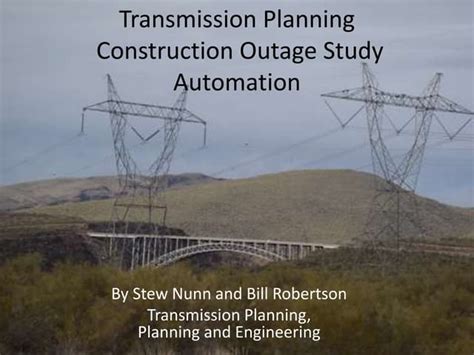 System Operating Limit Construction Outage Study Automation Best System Operating Limit Construction Outage Study Automation Best