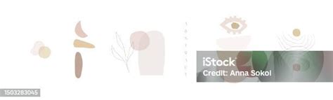 현대 추상적 인 모양 예술 트렌디 한 유기농 형태와 라인 아트 드로잉 세련된 보헤미안 스타일 프린트 식물 뉴트럴 파스텔 블러쉬 핑크 더스티 핑크 베이지 색 금박 호일 로고