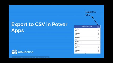 Export Data From Powerapps To Csv Youtube