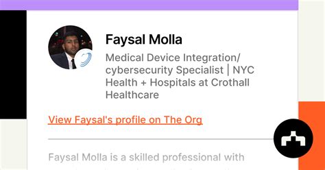 Faysal Molla Medical Device Integrationcybersecurity Specialist Nyc Health Hospitals At