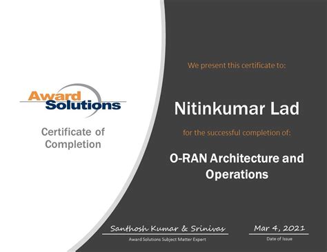 Nitin Lad On Linkedin O Ran Certificationlearning Continues 23 Comments