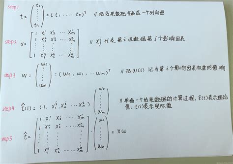 使用最小二乘法计算多元线性回归的公式推导 源码巴士