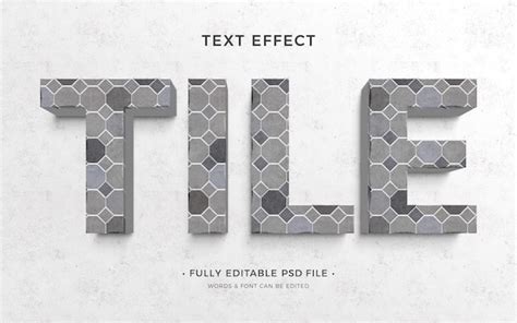 Premium Psd Tile Text Effect