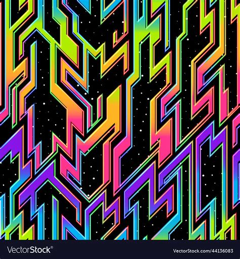 Rainbow Futuristic Geometric Pattern Royalty Free Vector