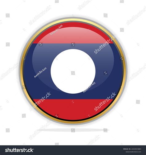 Button Flag Design Template Loas Stock Vector Royalty Free 2222015883