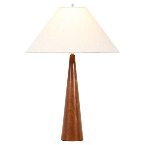 Danish Modern Teak Cone Shape Table Lamp For Sale At 1stdibs