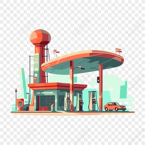 주유소 벡터만화상표클립 아트 Png 일러스트 무료 다운로드 Lovepik