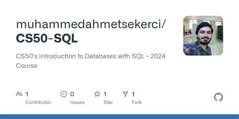 Github Muhammedahmetsekercics50 Sql Cs50s Introduction To