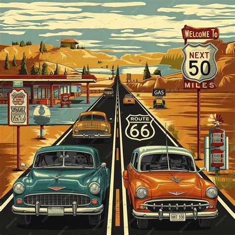 Retro Style Road Trip In A Classic Usa Car Nostalgic American Adventure