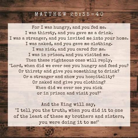 Matthew 2535 40 Scripture Verses