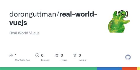 github doronguttman real world vuejs real world vue js