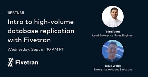 fivetran on linkedin webinar intro to high volume database