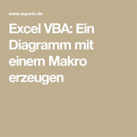 excel vba ein diagramm mit einem makro erzeugen excel tipps tipps
