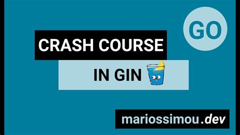 Crash Course In Gin Framework Youtube