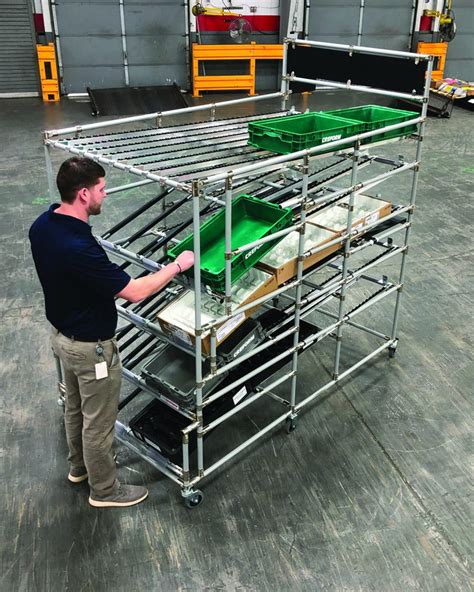 Creform Esd Flow Rack Meets The Need For An Automotive Assembly Line