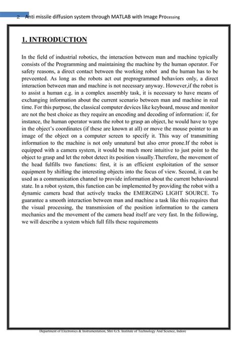 Anti Missile Diffusion System Through Matlab With Image Processing Pdf