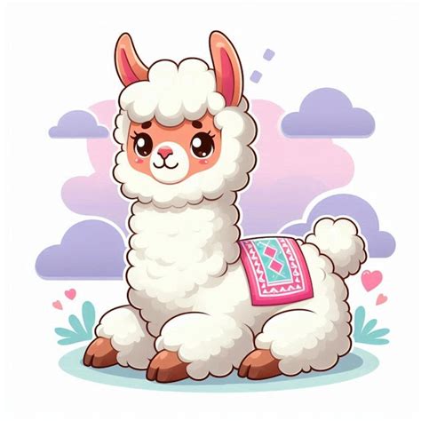 Premium Vector Cute Llama Vector Cartoon Illustration