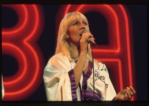 Abba Agnetha Faltskog Singing In White Satin Kimono Original 35mm