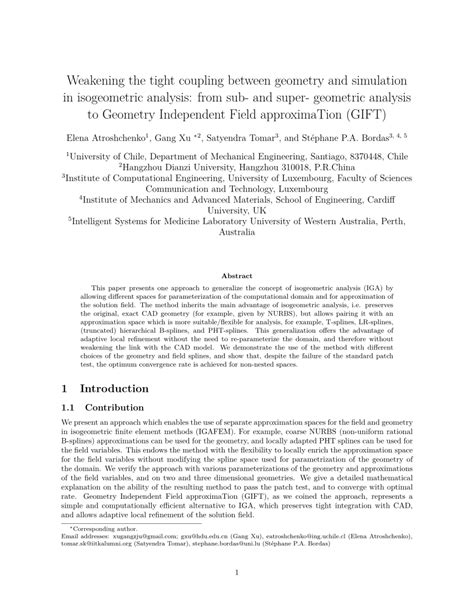 Pdf Weakening The Tight Coupling Between Geometry And Simulation In