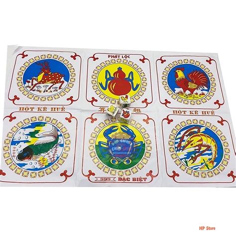 Bộ Lắc Bầu Cua Cá Cọp Xúc Xắc Trò Chơi Việt Nam Trò Chơi Dân Gian
