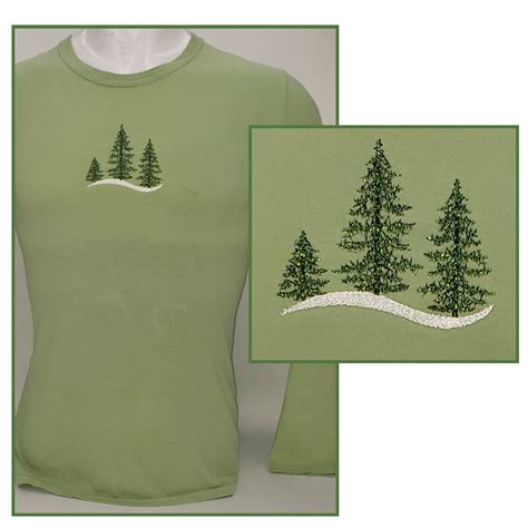 Ladies Three Little Trees Long Sleeve Tee Br Artwear
