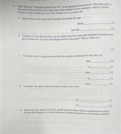 solved 9 open data set multiple births test 1 in our