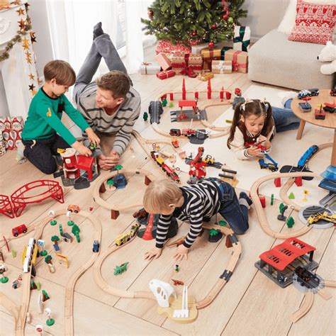 Playtive City Wooden Train Set 67 Pieces European House Hold