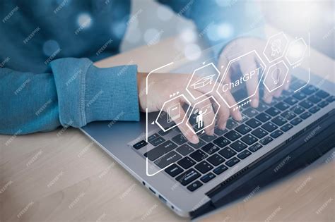 Homme Utilisant Un Ordinateur Portable Ou Un Smartphone Avec Chatgpt Chat Avec Ai Artificial
