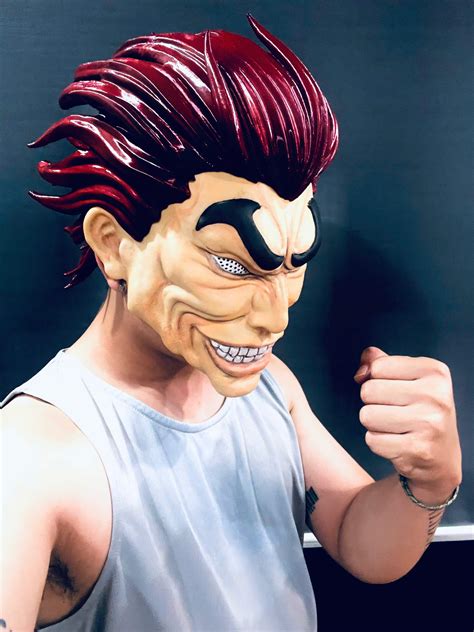 Yujiro Hanma Head Mask With Hair Baki Anime Netflix 3d Model By