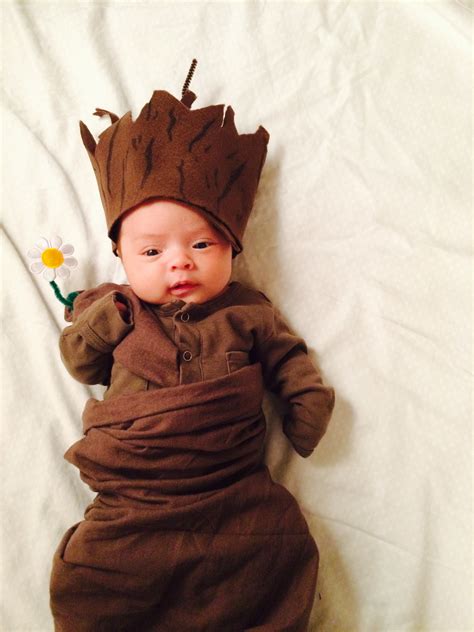 DIY Newborn/ Baby Groot Costume - Guardians of the Galaxy | Baby ...