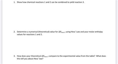 solved 1 show how chemical reactions 1 and 2 can be