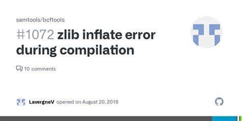 Zlib Inflate Error During Compilation Issue Samtools Bcftools Github