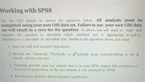 Solved Working With Spss Use The Gss Dataset To Answer The