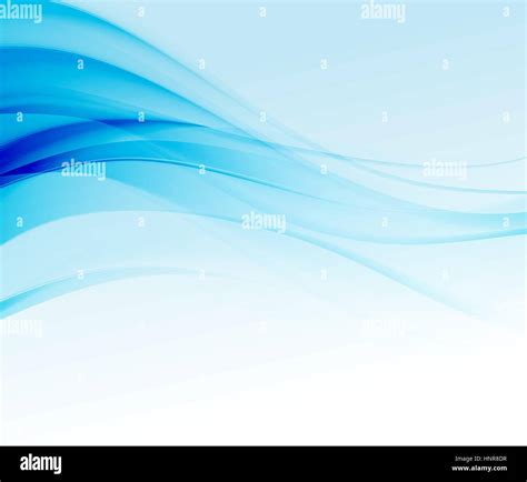 Abstract Vector Background With Blue Smooth Color Wave Blue Wavy Lines