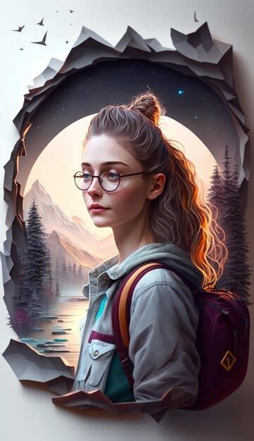 Regreso A La Escuela Con Linda Chica Hermosa Vista Ia Generada Foto