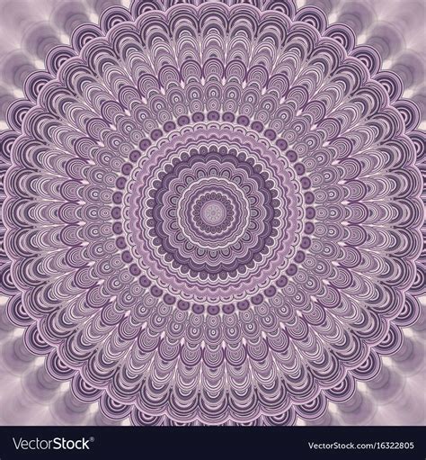 Light Purple Bohemian Mandala Fractal Background Vector Image