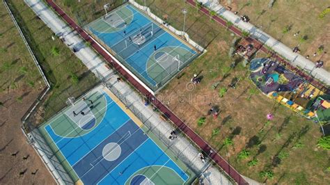 Street Basketball Court Stock Footage Video Of Buildings 258641856