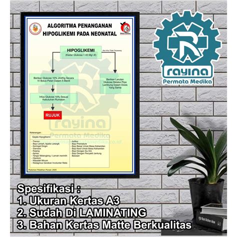 Jual Poster Algoritma Penanganan Hipoglikemi Pada Neonatal Indonesia