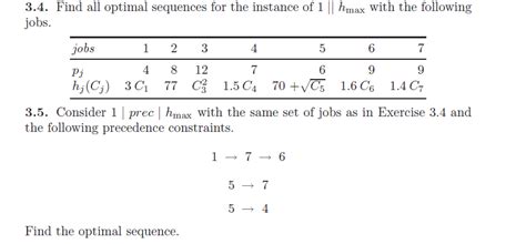 34 Find All Optimal Sequences For The Instance Of 1