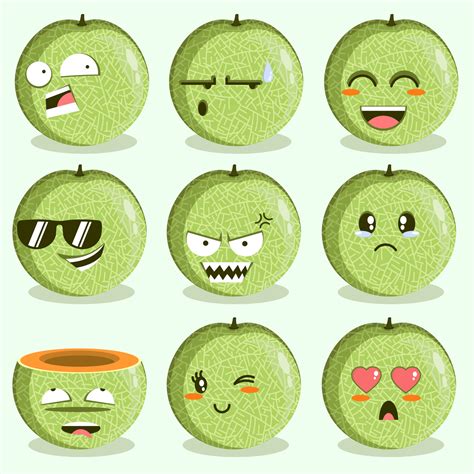 Cute Melon Cartoon 20793038 Vector Art At Vecteezy