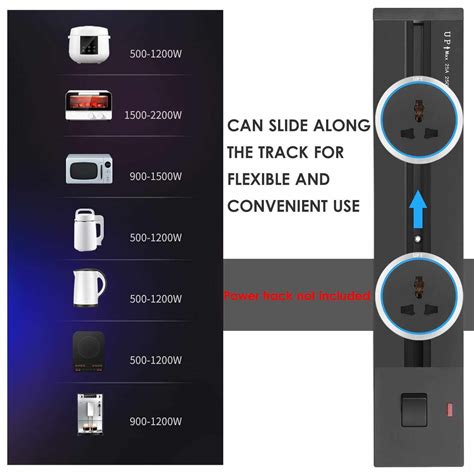 Universal Pin Track Sockets Power Sockets Adapter Power Track Socket Outlet Versatile Electric