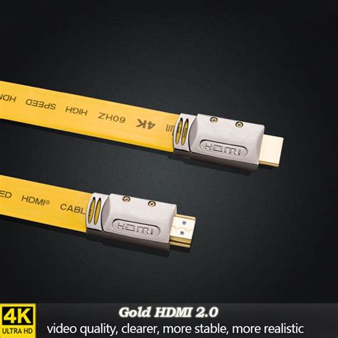 Hdmi Cable D K Gold Plated Black Flat Gbps Full Hd P Ethernet Hdmi Cables M Ft