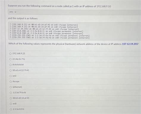 Solved Suppose You Run The Following Command On A Node