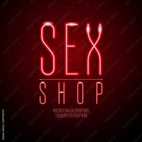 Sexy Neon Font Trendy Vibrant Alphabet In The Red Light Style Modern Letters And Numbers