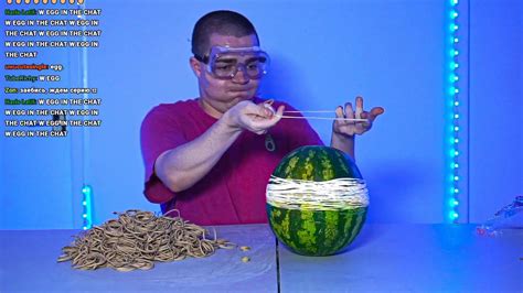 Exploding A Watermelon With Rubber Bands Youtube