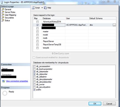 login failed for user iis apppool apppool4 5 or apppool asp