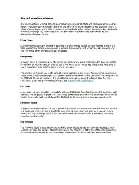 star and snowflake schemas pdf relational database table database