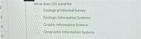 Solved What Does Gis Stand Forgeological Informal